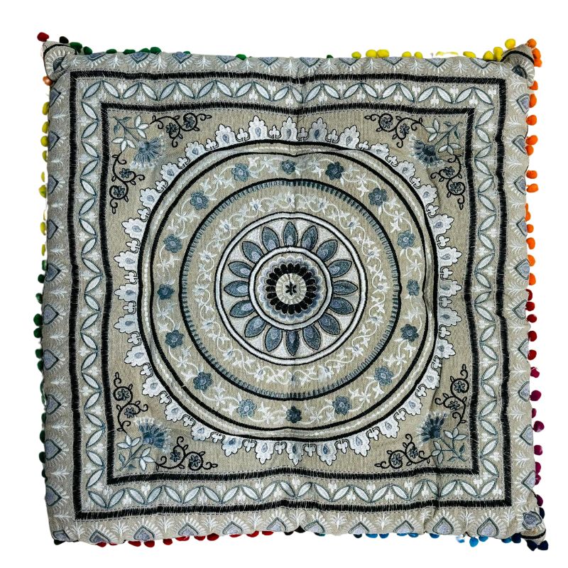 Cojin Gris Indio Cuadrado Grande – Rincón Himalaya