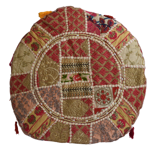 Cojin Beige Indio Redondo Talla M – Rincón Himalaya