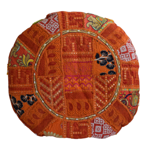 Cojin Naranjo Indio Redondo Talla M – Rincón Himalaya