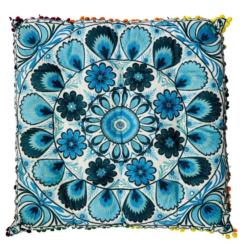 Cojin Celeste Indio Cuadrado Grande – Rincón Himalaya