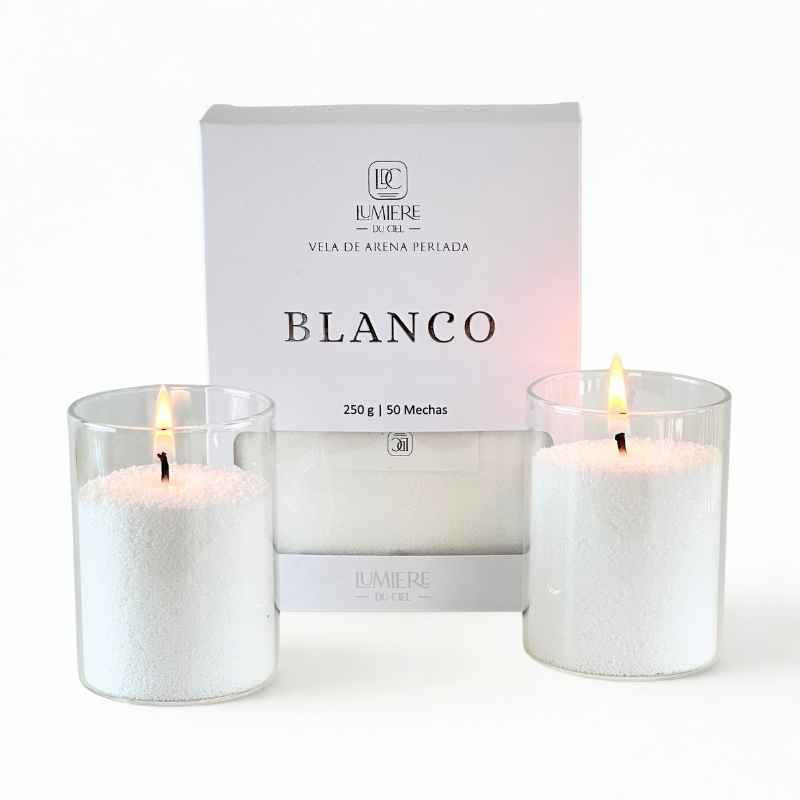 Pack Vela Arena Perlada + Porta Velas | Decoración y Luz Ambiente ...